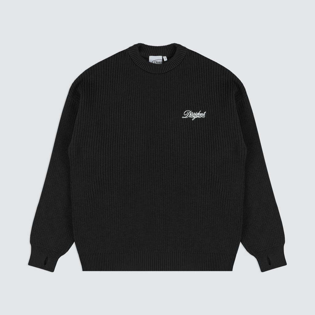 Dissident Brand | DD Cursive Sweater in Black