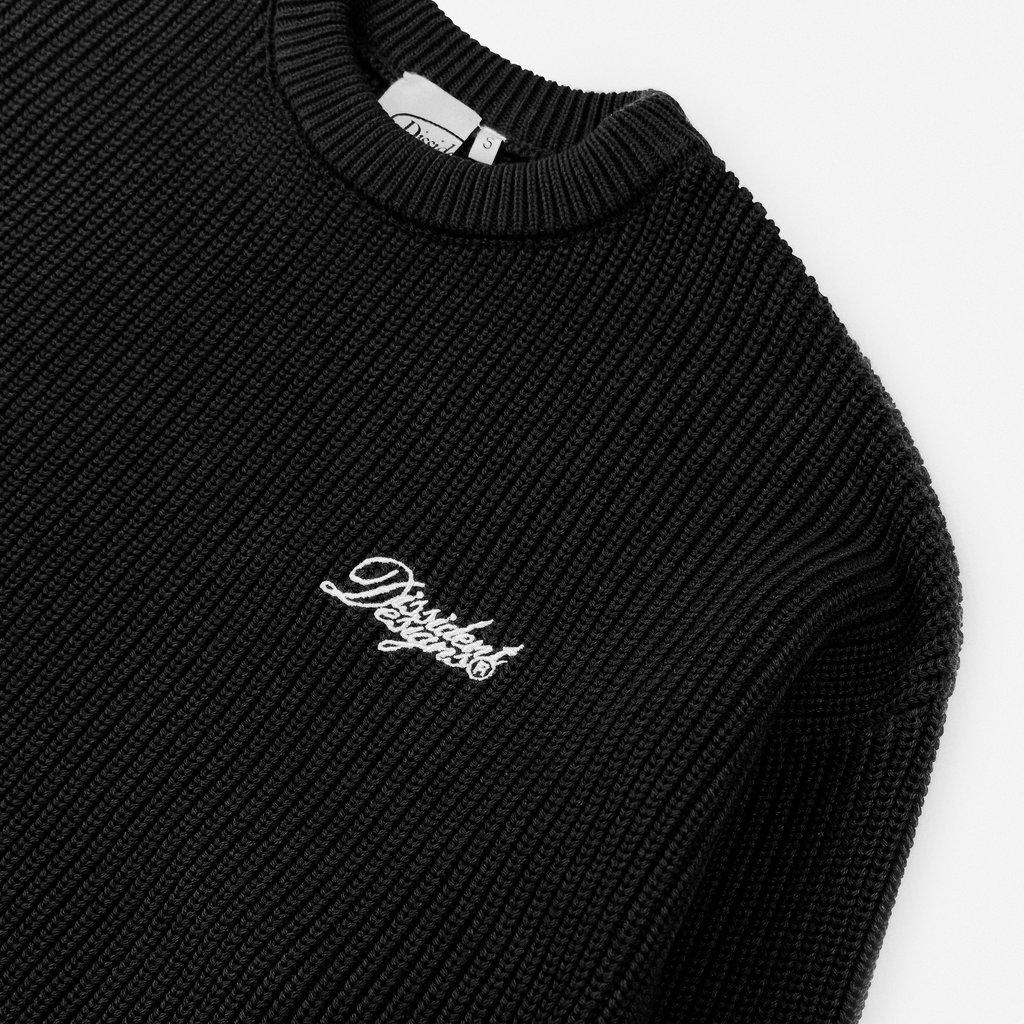 Dissident Brand | DD Cursive Sweater in Black